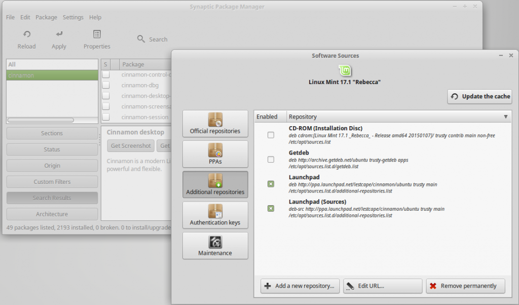 XFCE adding the Cinnamon Desktop