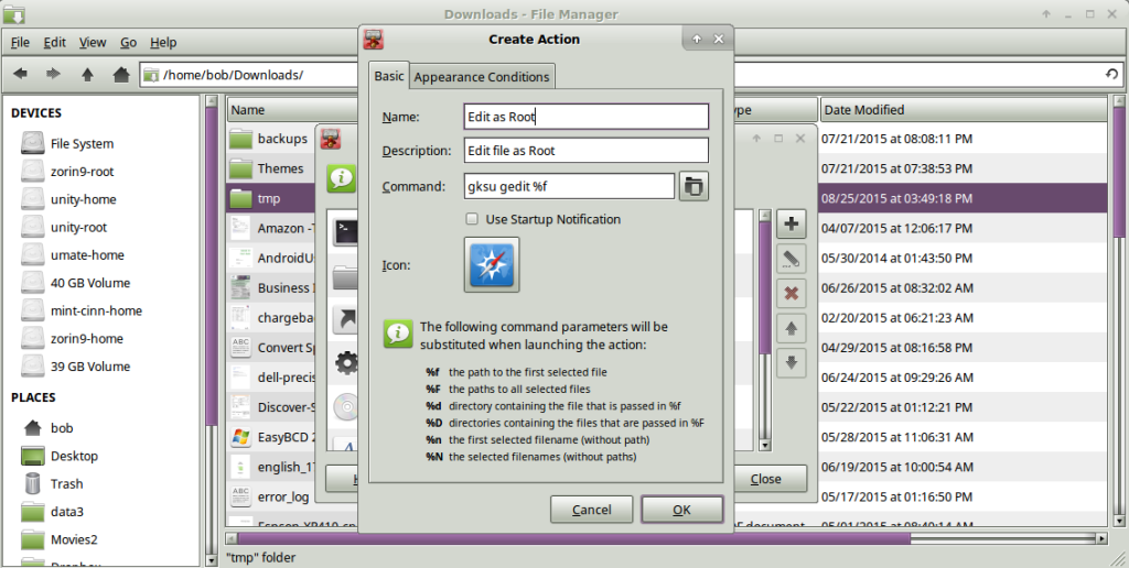 Adding Custom Actions to File Manager